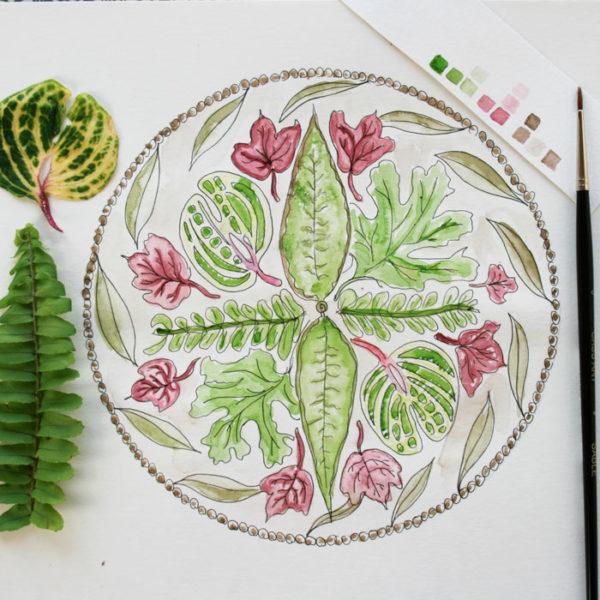 Botanical Mandalas | Louise Gale Mixed Media Botanical Mandala Color Artist