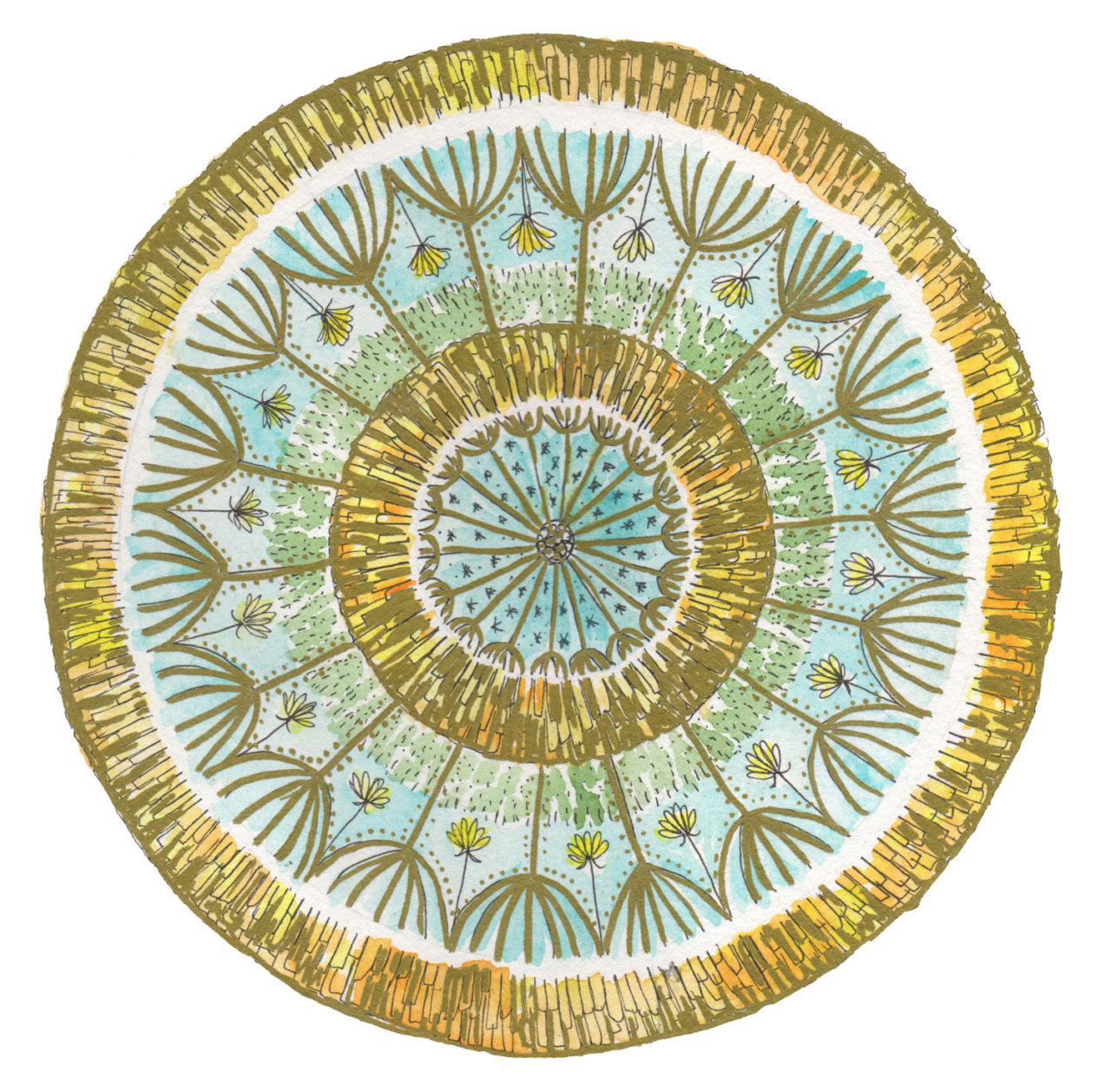 Botanical Mandalas | Louise Gale Mixed Media Botanical Mandala Color Artist