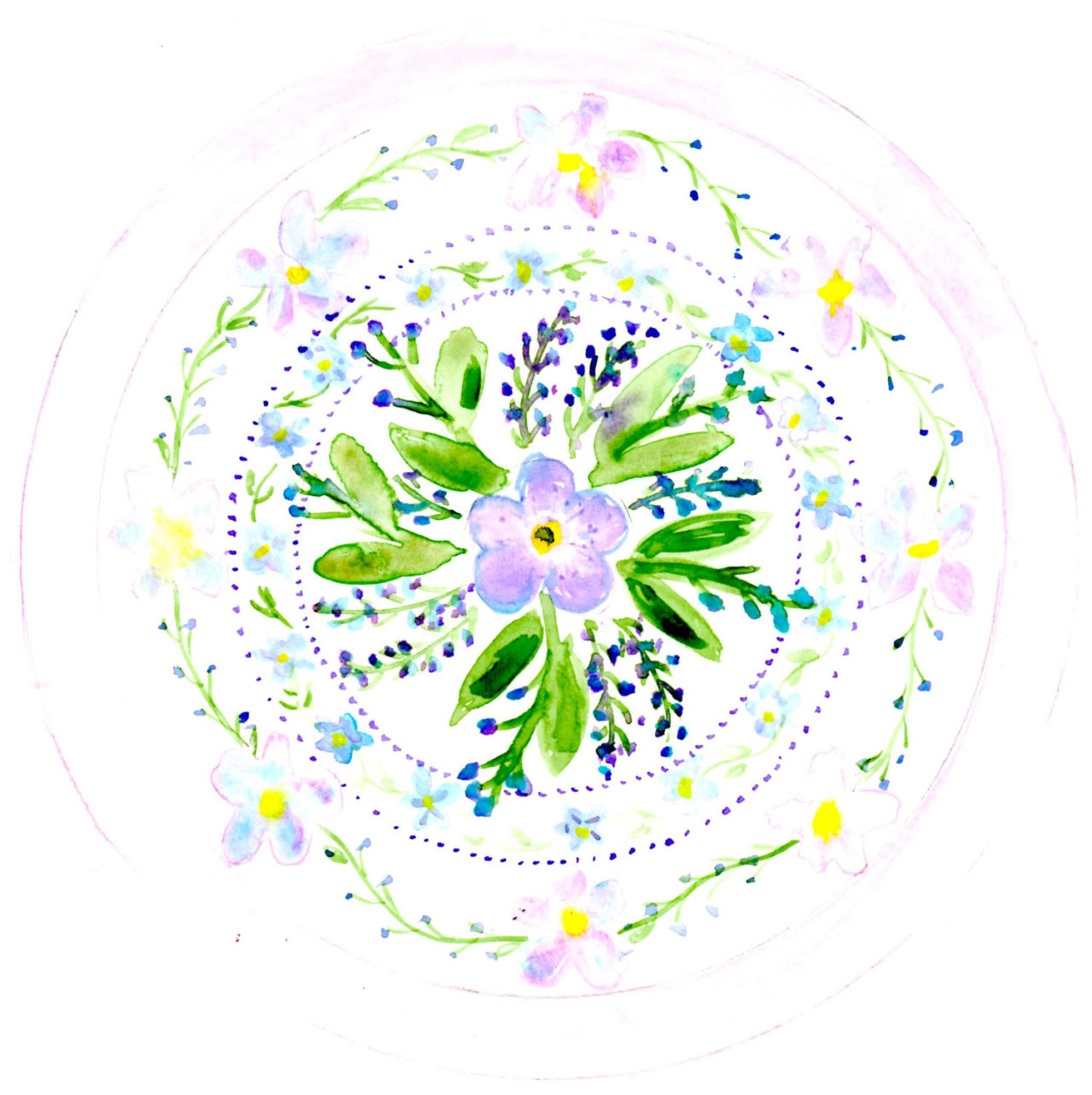 Botanical Mandalas | Louise Gale Mixed Media Botanical Mandala Color Artist
