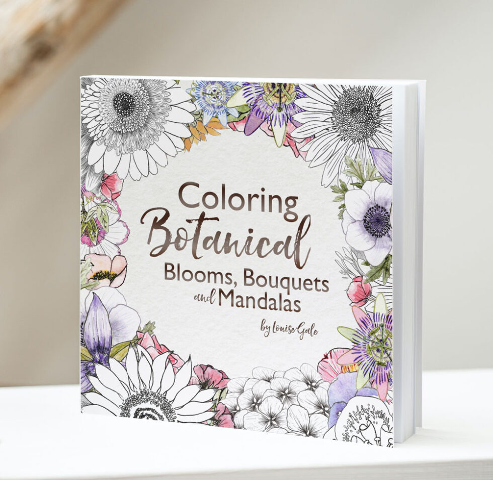 My New Botanical Coloring Book is here! YAY! | Louise Gale Mixed Media ...