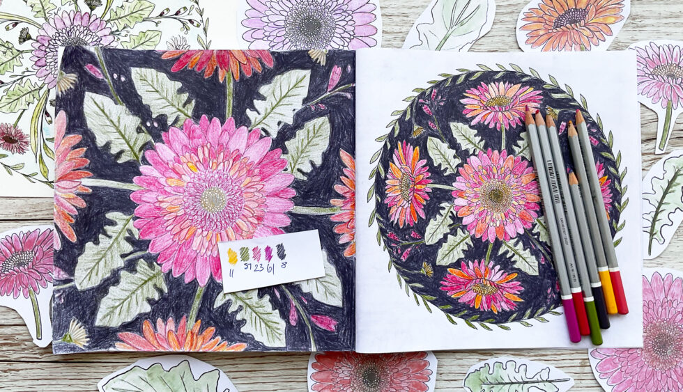 Coloring Club: Gerbera Daisy Mandala: Watch my video and join me to ...