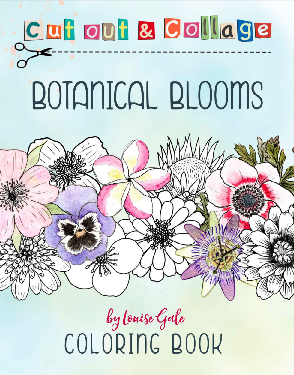 Color, Cut and Collage Botanical Blooms Ephemera Book – Collage Style ...