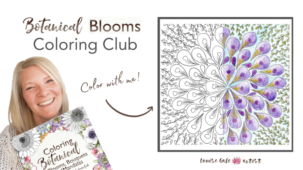 Coloring Club: Pressed Flower Botanical Mandala Design: Watch my video ...
